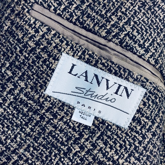 Lanvin | Suits & Blazers | Lanvin Paris Studio Brown Pattern Mens ...